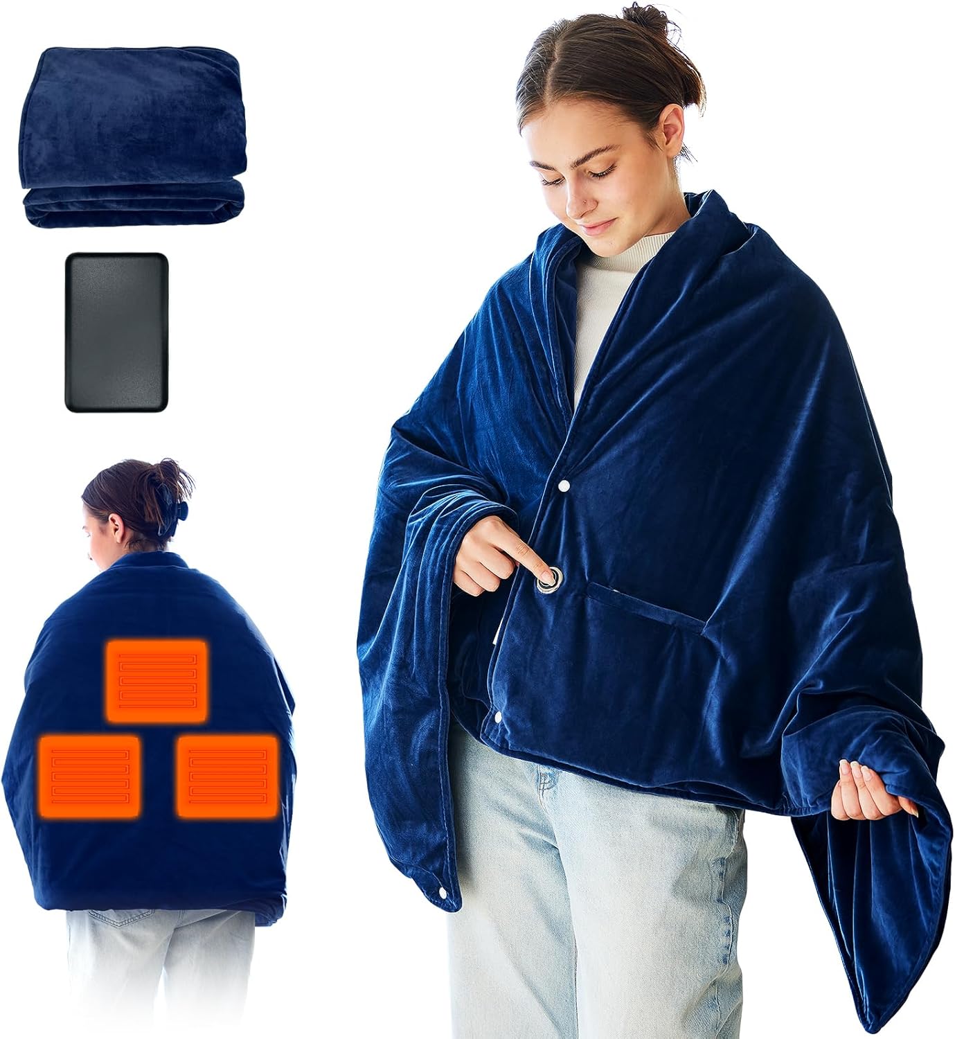 Amazon.com: Heated Blanket Battery Operated,Portable Electric Blanket ...