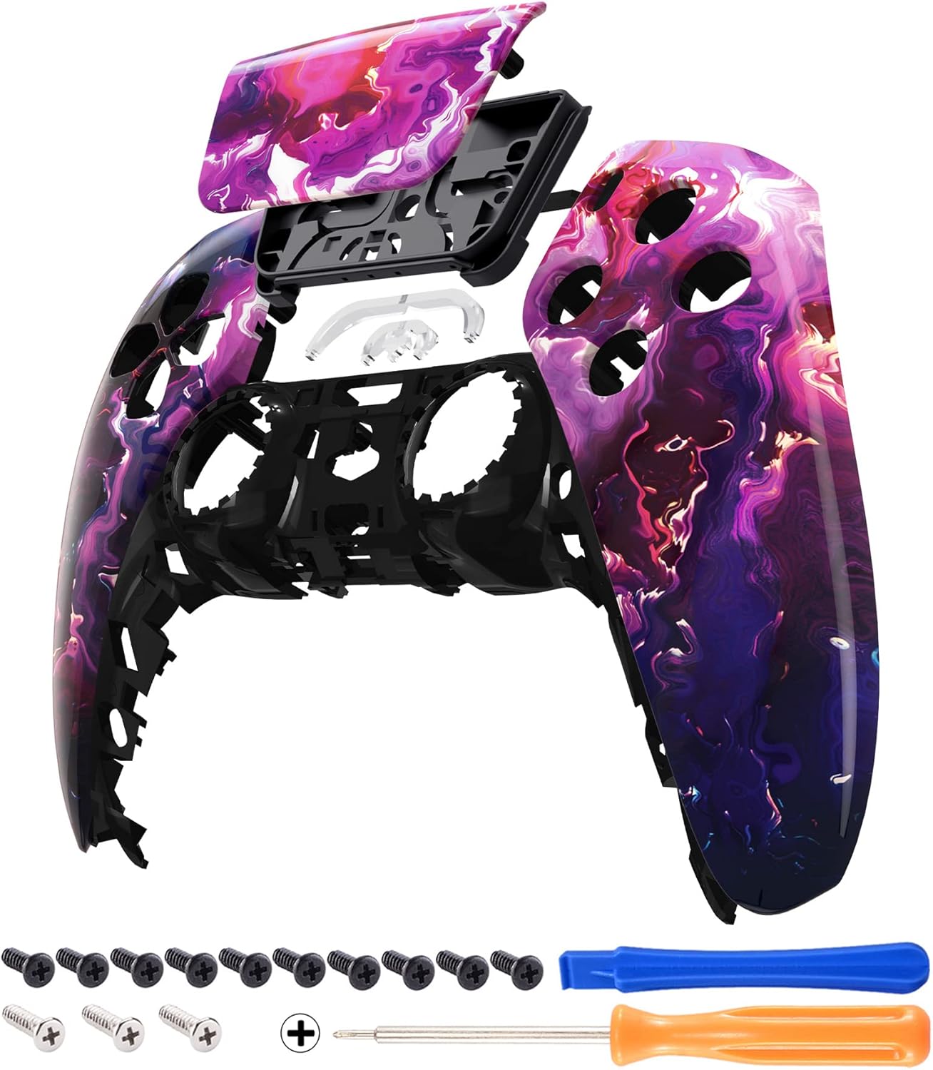 Amazon.com: eXtremeRate Surreal Lava Touchpad Front Top Shell ...