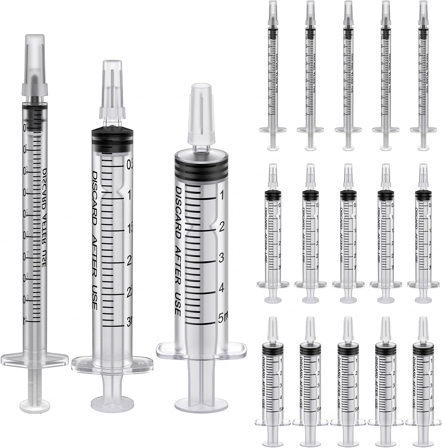 Amazon.com: LabAider 10mL/cc Plastic Luer Lock Syringes Without Needle ...