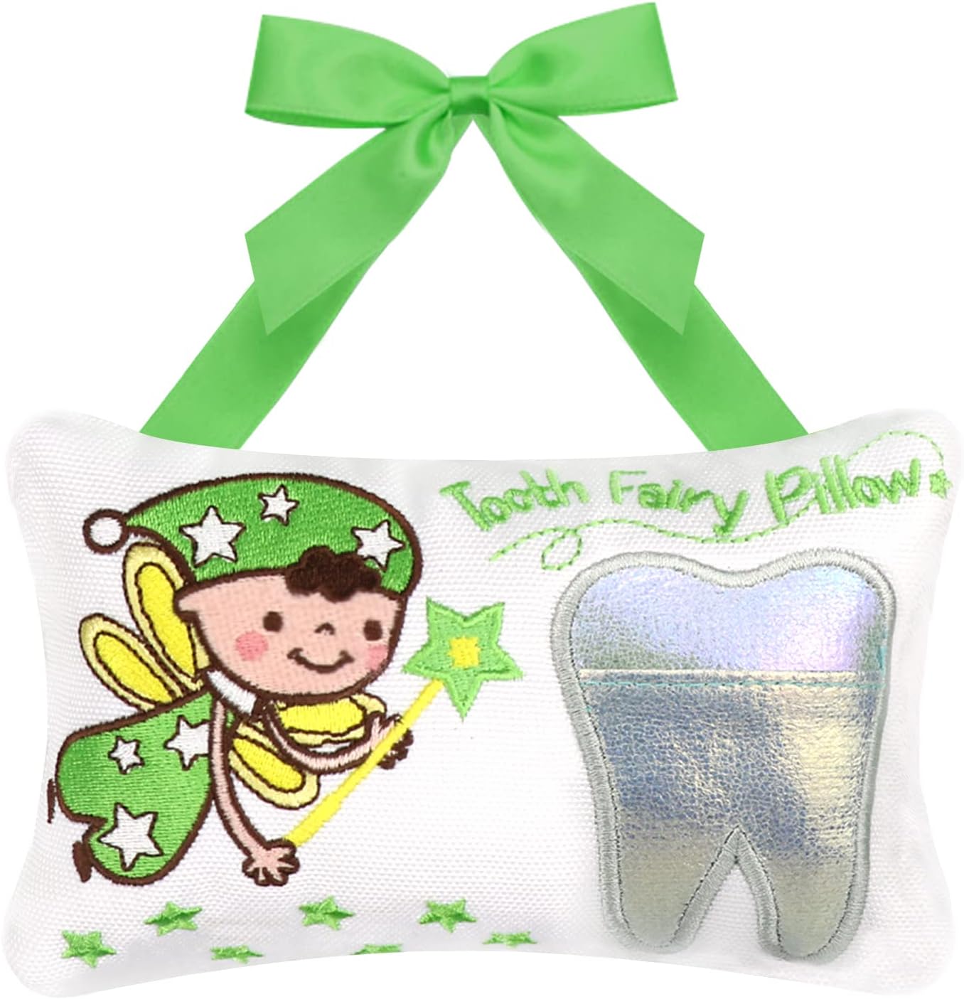 Amazon.com: Malihome Tooth Fairy Pillow with Pocket for Girls and Boys ...