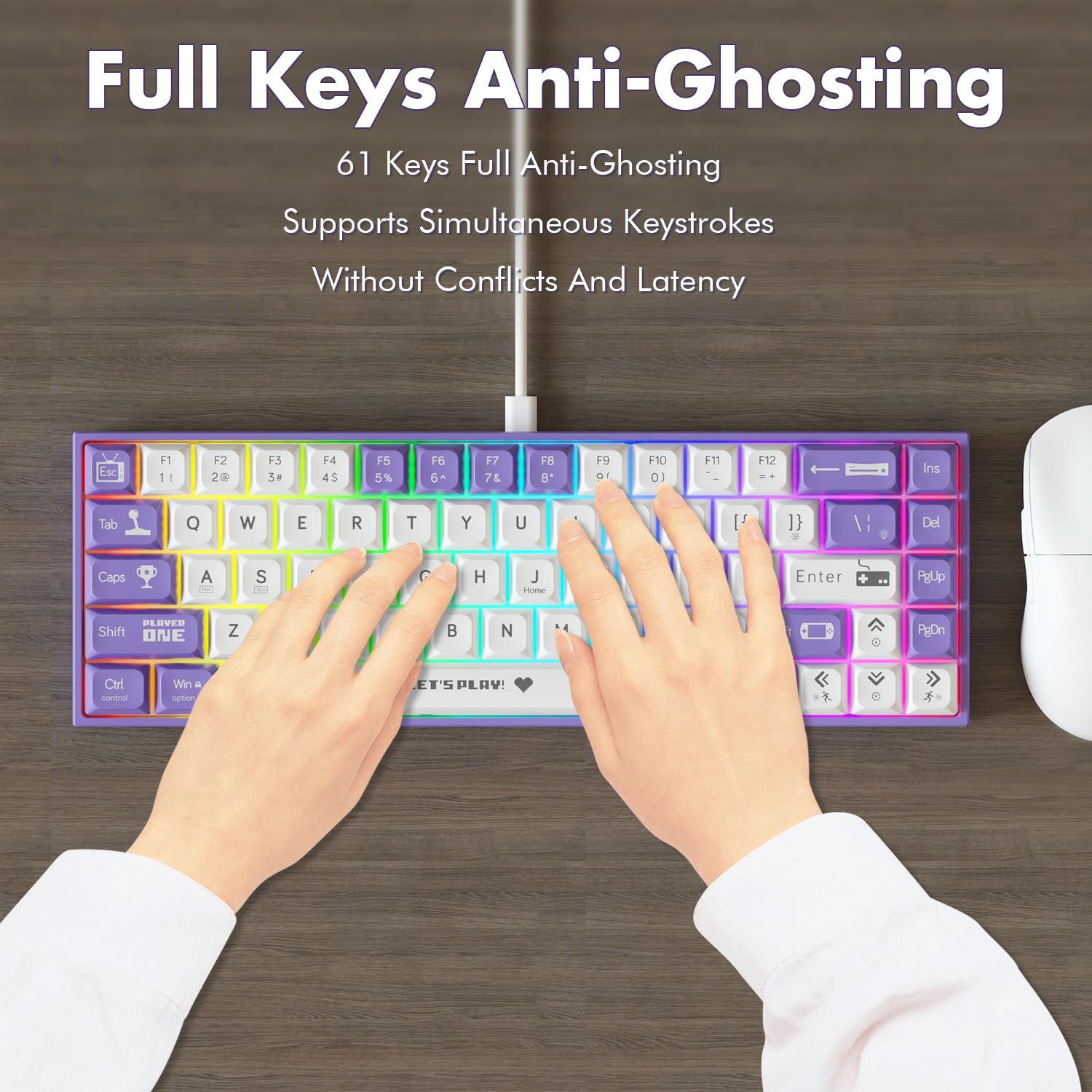 Snapklik.com : AK680 65% Compact Mechanical Wired Keyboard For Window ...