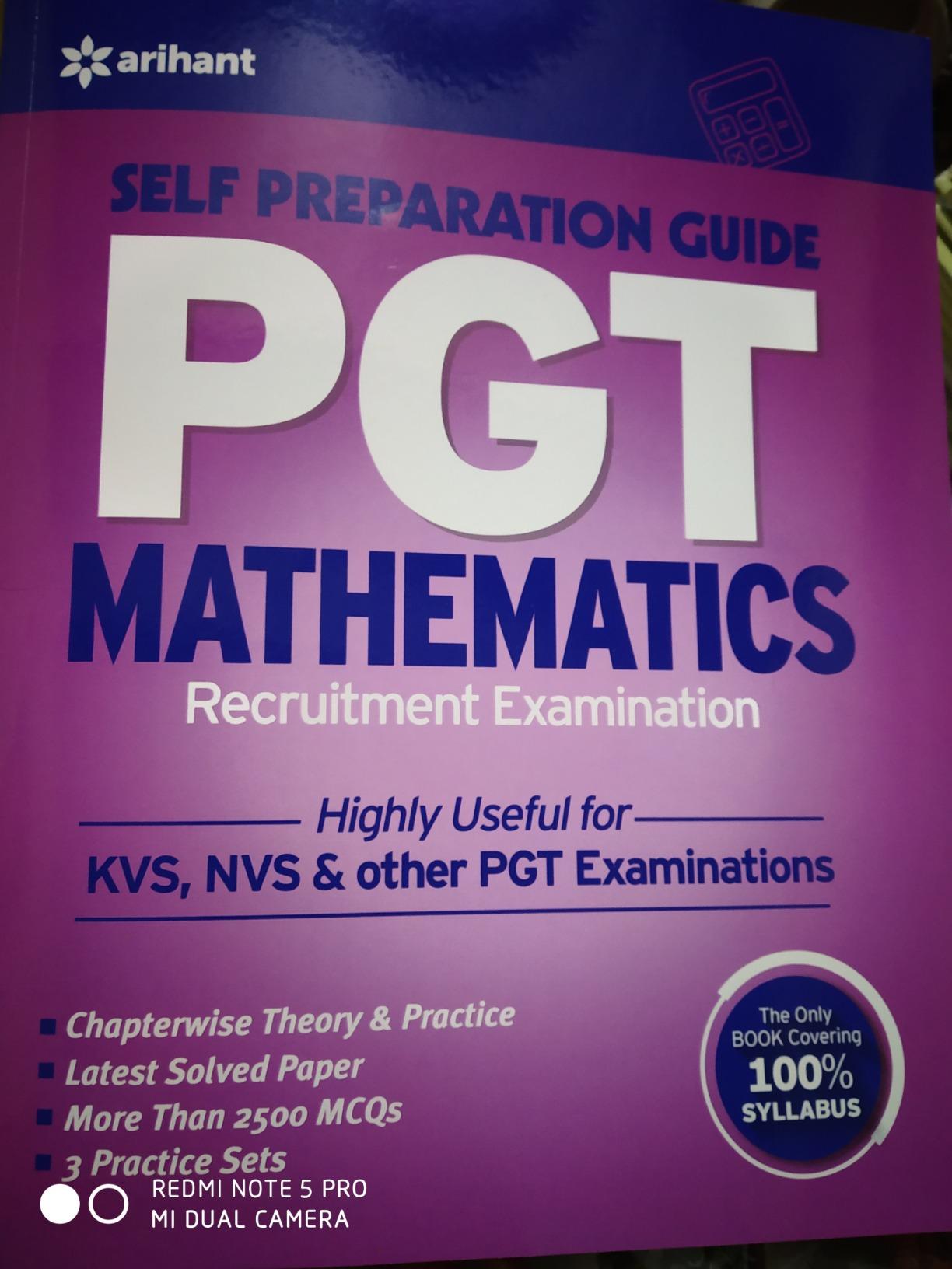 Buy PGT Guide Mathematics Recruitment Examination Book Online at Low ...