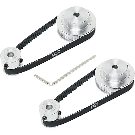 Amazon.com: Synchronous Wheel Aluminum Timing Pulley Set 20 Teeth 60 ...