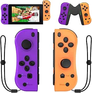 Joy Con Controller Replacement Campatiable for Nintendo Switch - Left and Right Neon Joycon with ...
