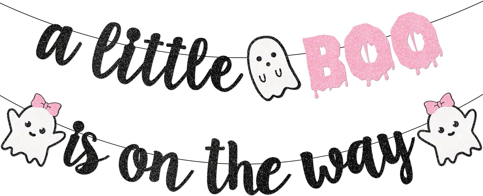 Amazon.com: A Little Boo is Almost Due Banner - Halloween Baby Shower ...