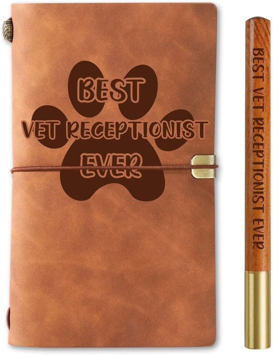 Amazon.com : InnoBeta Vet Receptionist Gifts Journal Notebook, for Vet Receptionist on Christmas ...