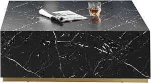 Amazon.com: ICE ARMOR Modern Square Coffee Table for Living Room, White ...