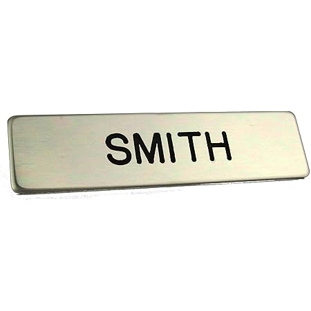 Amazon.com: Multipurpose Steel Name Tag for Uniforms (Gold) : Office ...