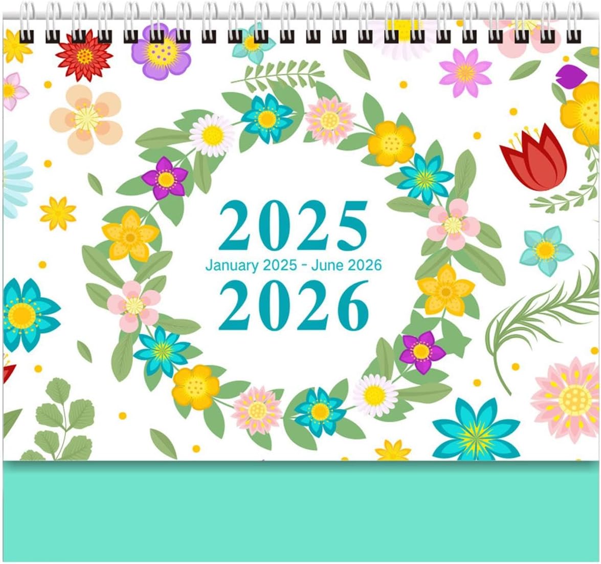 Calendrier de bureau 2026 – Calendrier mensuel floral | 17,8 x 20,3 cm ...