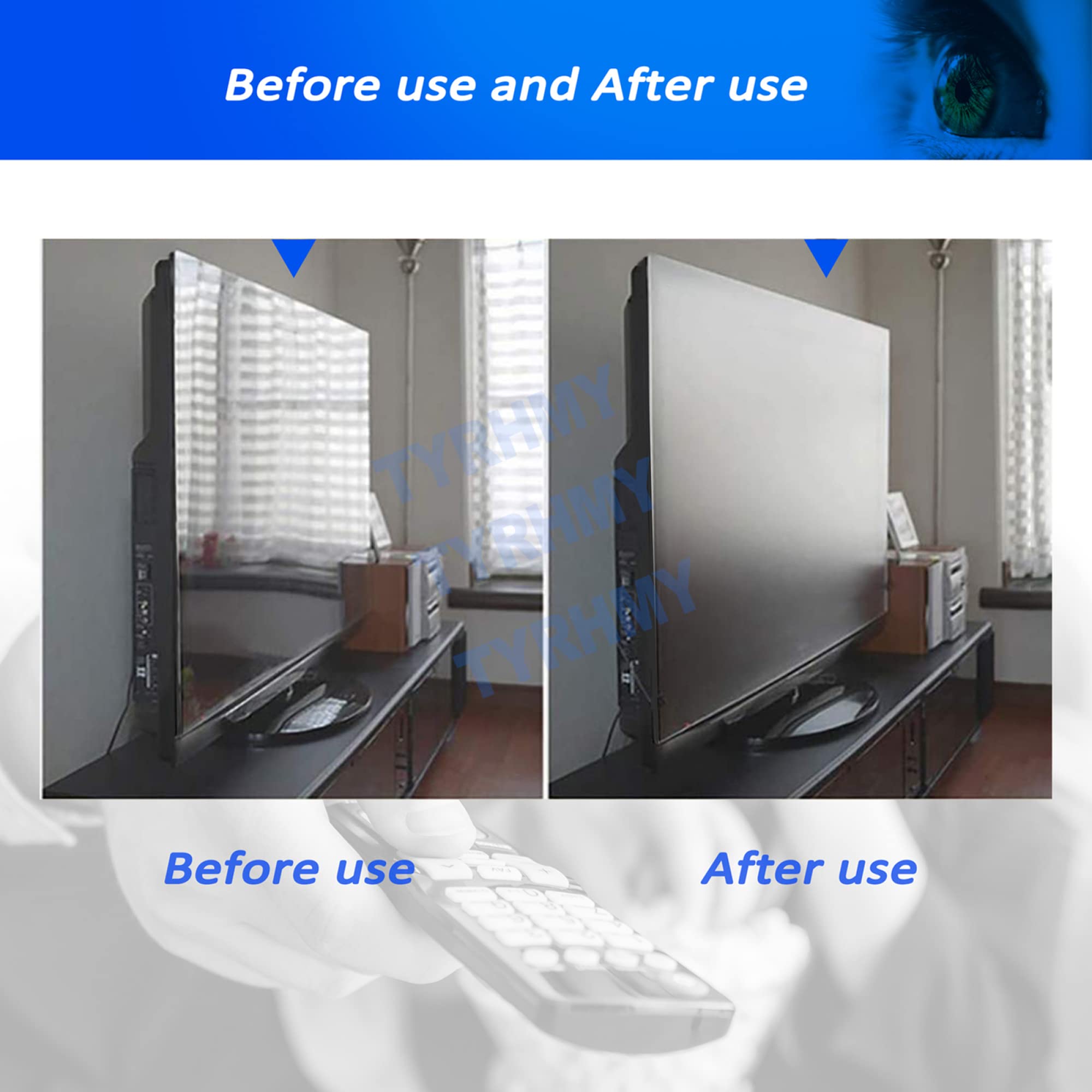 Outdoor Tv Sun Blocker 43 Inch Glare Screen Film Blue Light Anti Glare ...