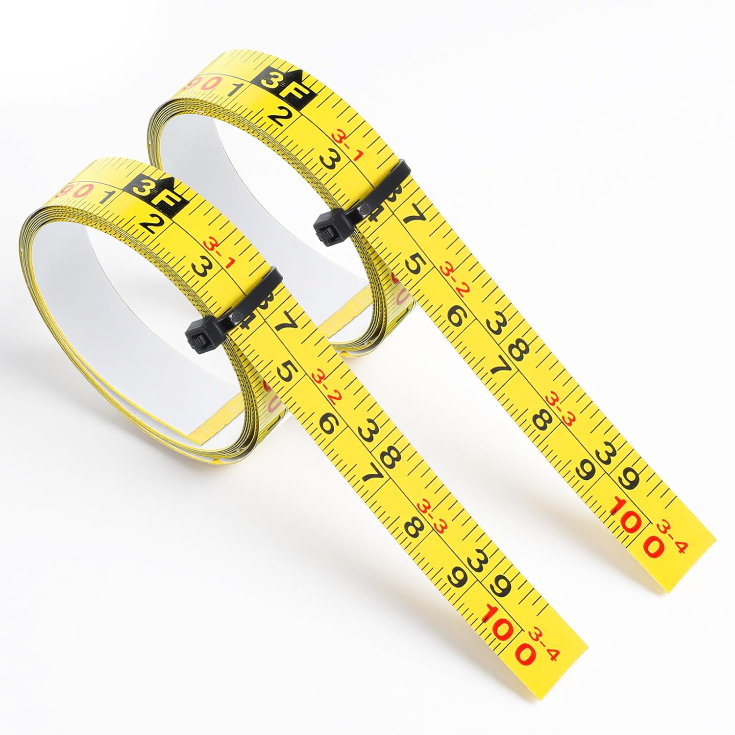 2 Rolls Steel Self-Adhesive Measuring Tape, Imperial & Metric Tape ...