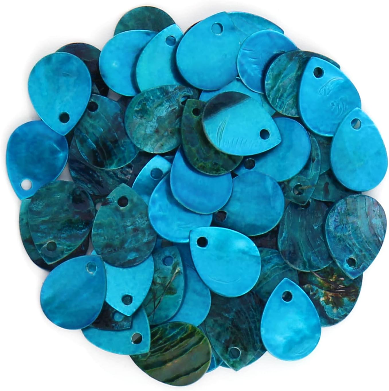 Amazon.com: Firstmeet 60pcs Shell Beads Natural Mussel Shell Waterdrop ...
