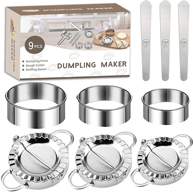 9 Pezzi Stampi per Ravioli, Stampo Ravioli Cinesi, Ravioli Dumpling ...
