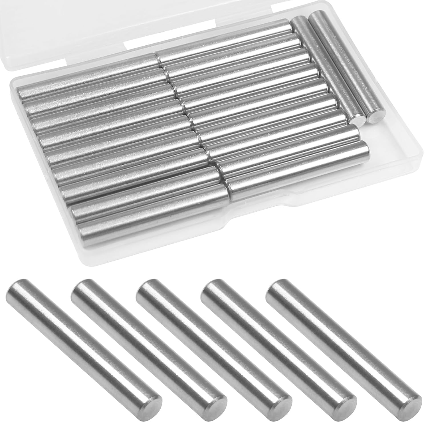 Amazon.com: Yinpecly 25 Pcs 6mm x 40mm Shelves Dowel Pin,304 Stainless ...