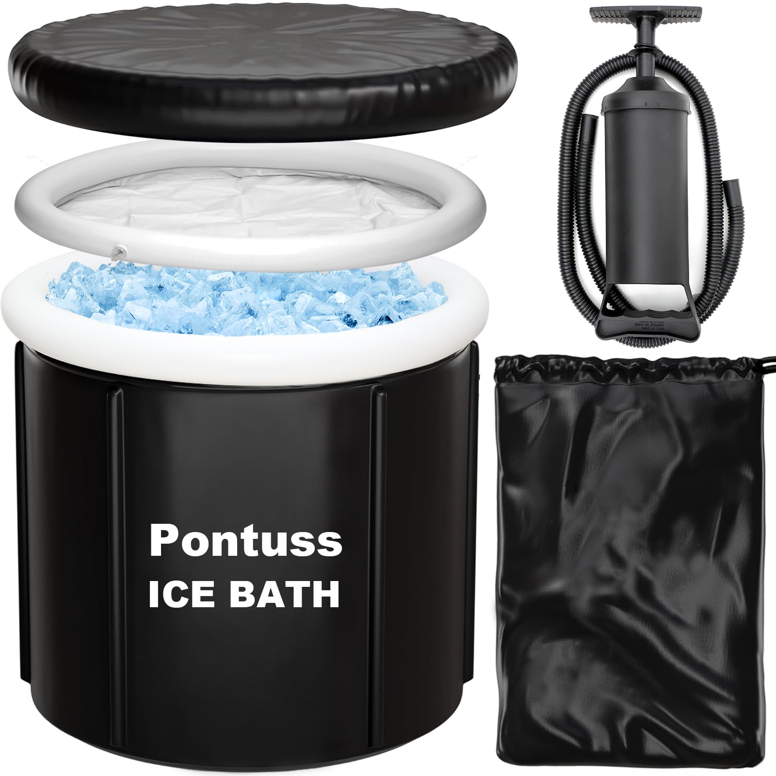 Snapklik.com : Cold Plunge Tub - 105 Gallons, 5 Layers Nylon Fabric ...