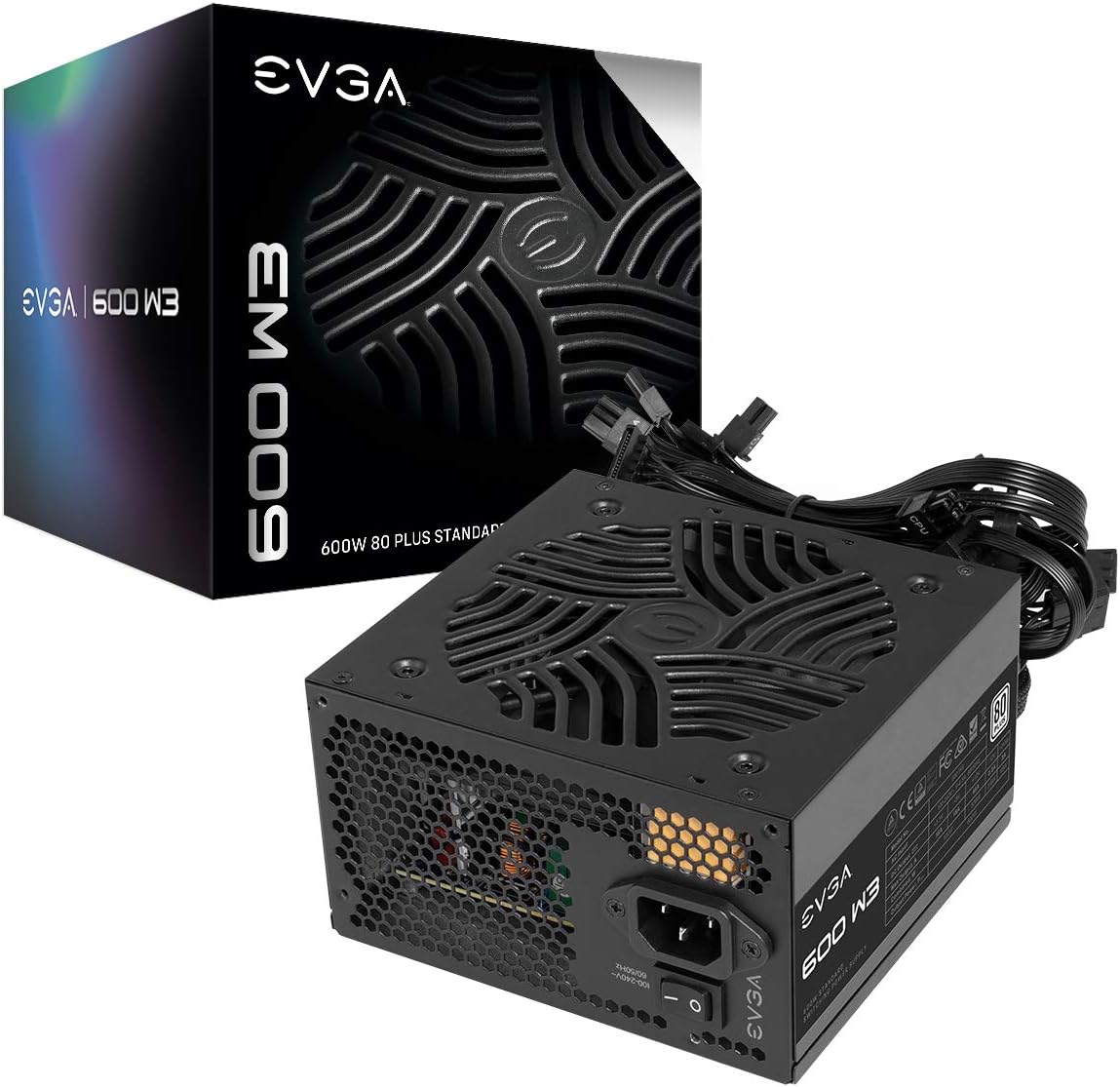 Amazon.com: EVGA 500 W1, 80+ WHITE 500W Power Supply( 100-W1-0500-KR ...