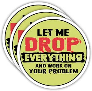 Amazon.com: (3pcs) Hard Hat Sticker Blue Collar Decal Let Me Drop ...