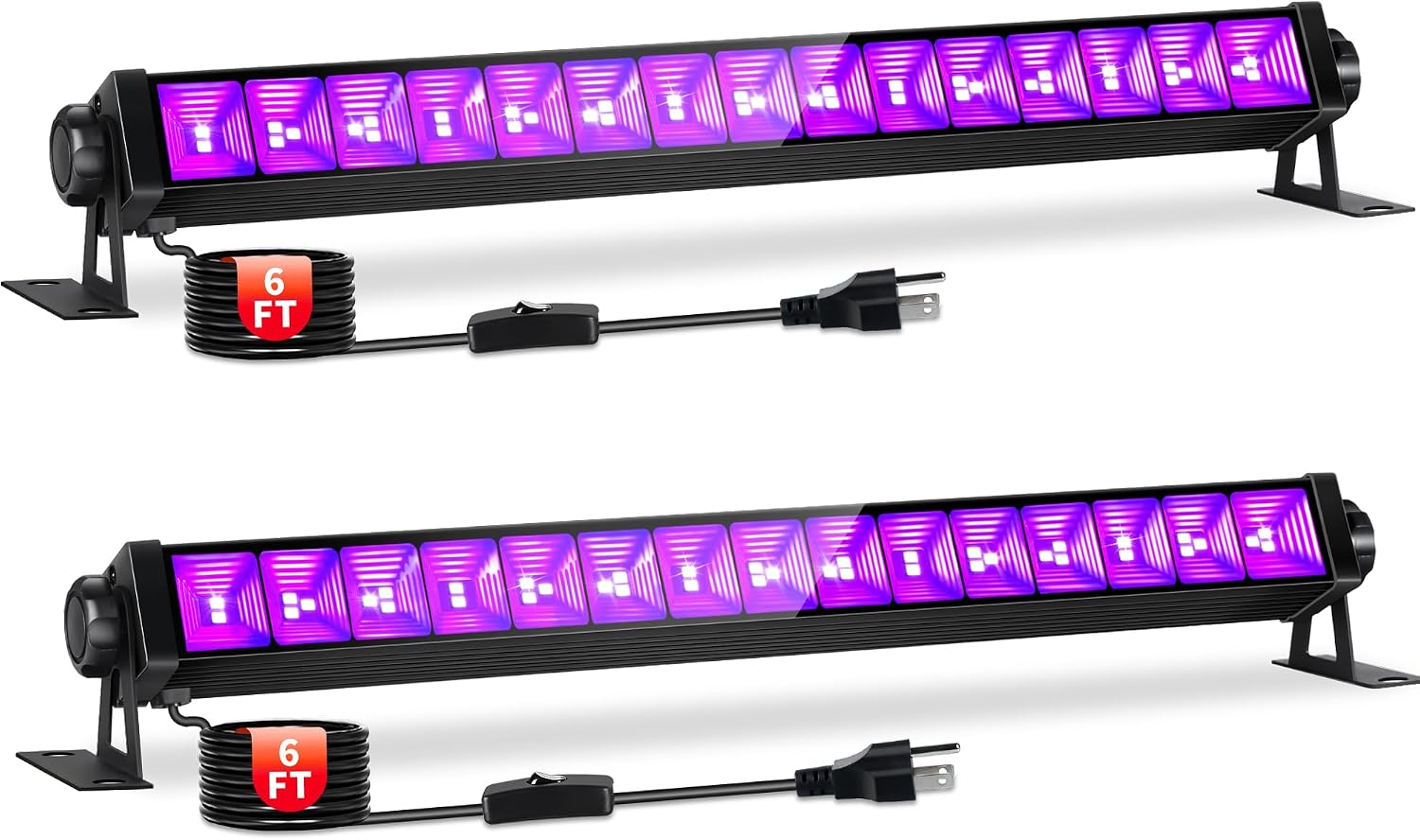 42W Black Light Bar for Glow Party, LED Black Lights with 6ft Cord ...