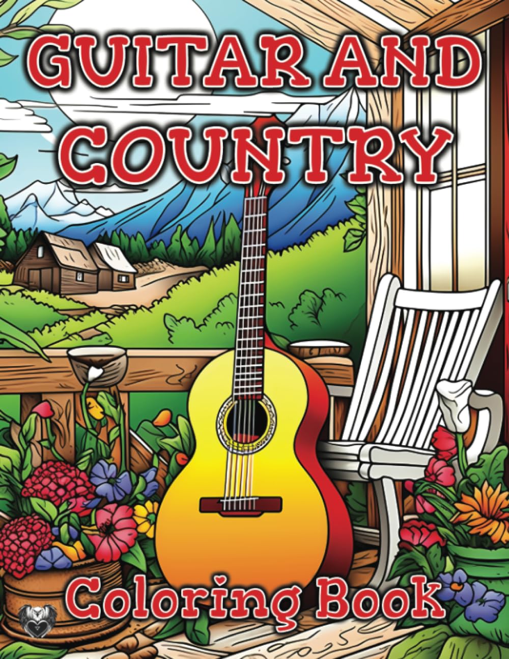 Amazon.com: Guitar and Country Music Coloring Book for Adults and Teens ...
