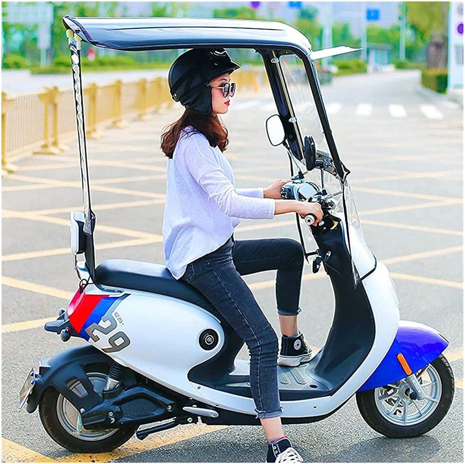 oUyOo Fully Enclosed Electric Car Transparent Canopy, Mobility Scooter ...