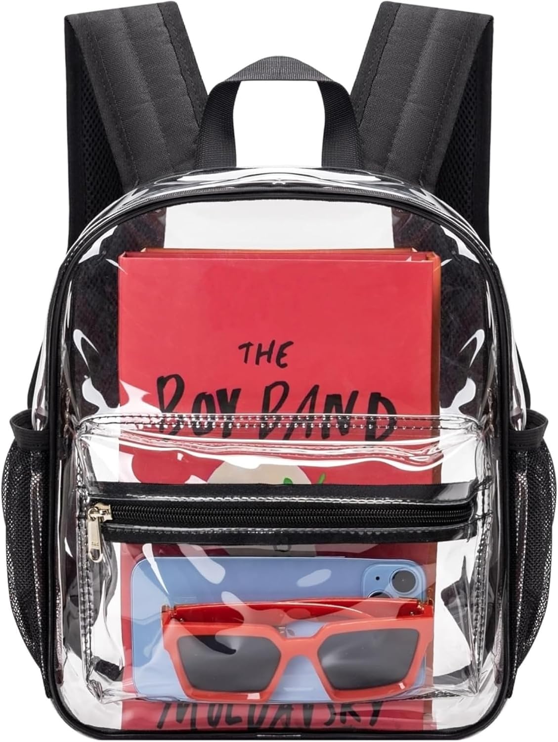 Amazon.com: MAY TREE Clear Backpack for Stadium Events, 12x11x5 Inches ...