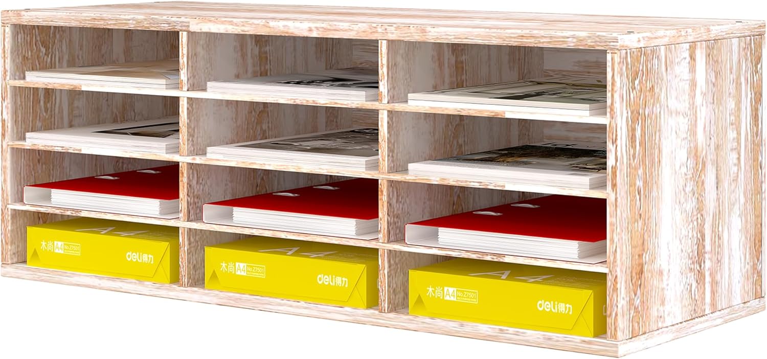 Senhoglb Desk Organizers And Storage, 6 Tier File Organizer Upright ...