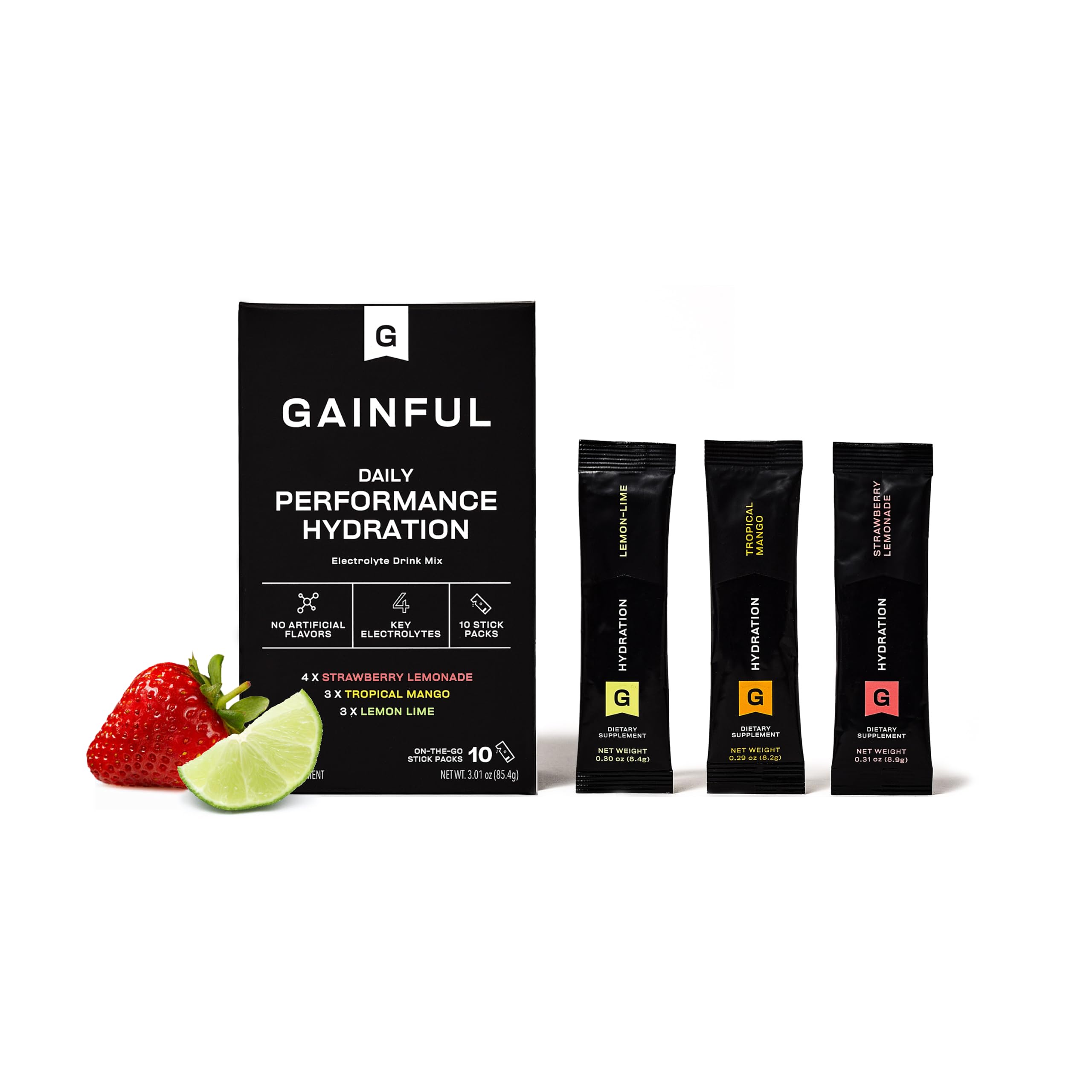 Amazon.com: Gainful Hydration Packets Variety Pack, Decaffeinated with ...