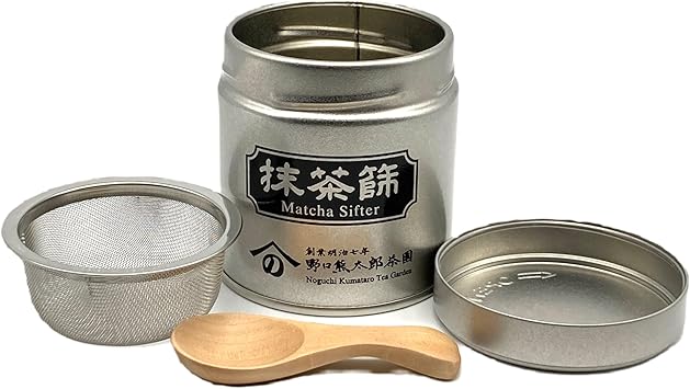 Amazon.com: Matcha Sifter Tin with Mesh Sifter and Wooden Tea Spoon ...