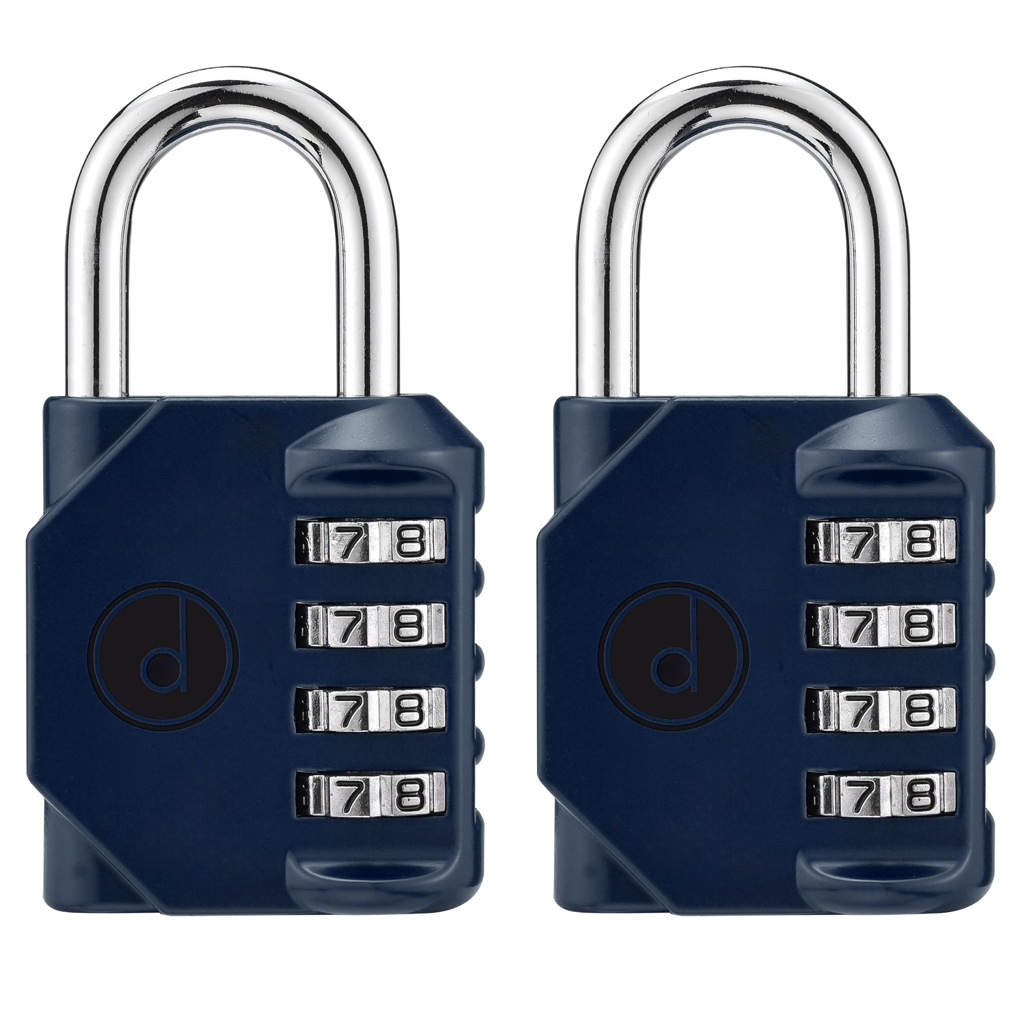 4 Digit Combination Locks 2 Pack - Weatherproof Padlock with Code ...