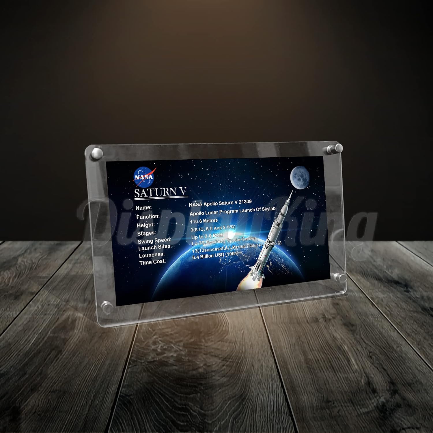 Acrylic Display Photo Frame for Lego NASA Apollo Saturn V 21309 (Lego ...