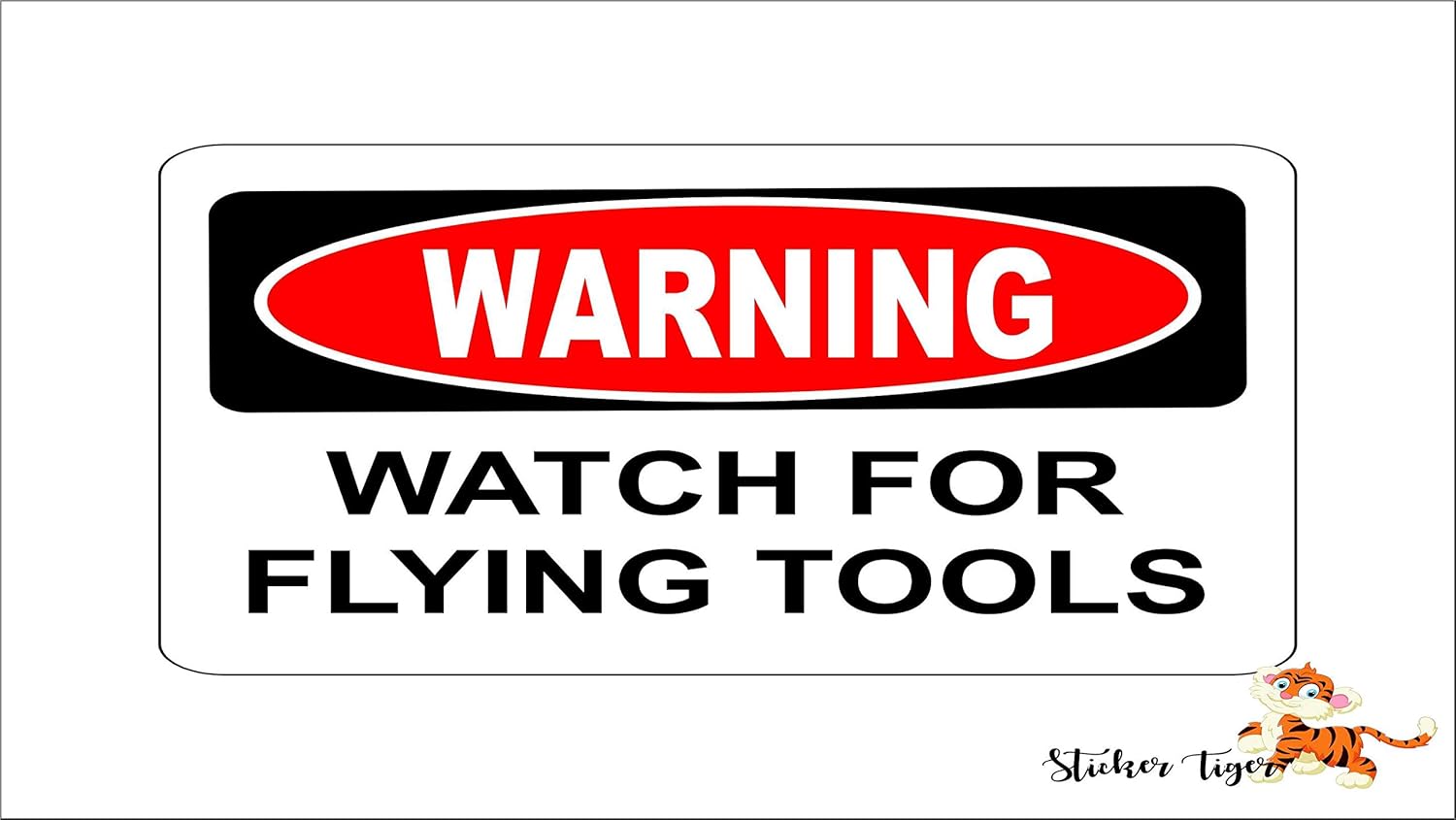 Amazon.com: Warning Watch for Flying Tools Toolbox Bumper Sticker/Decal ...