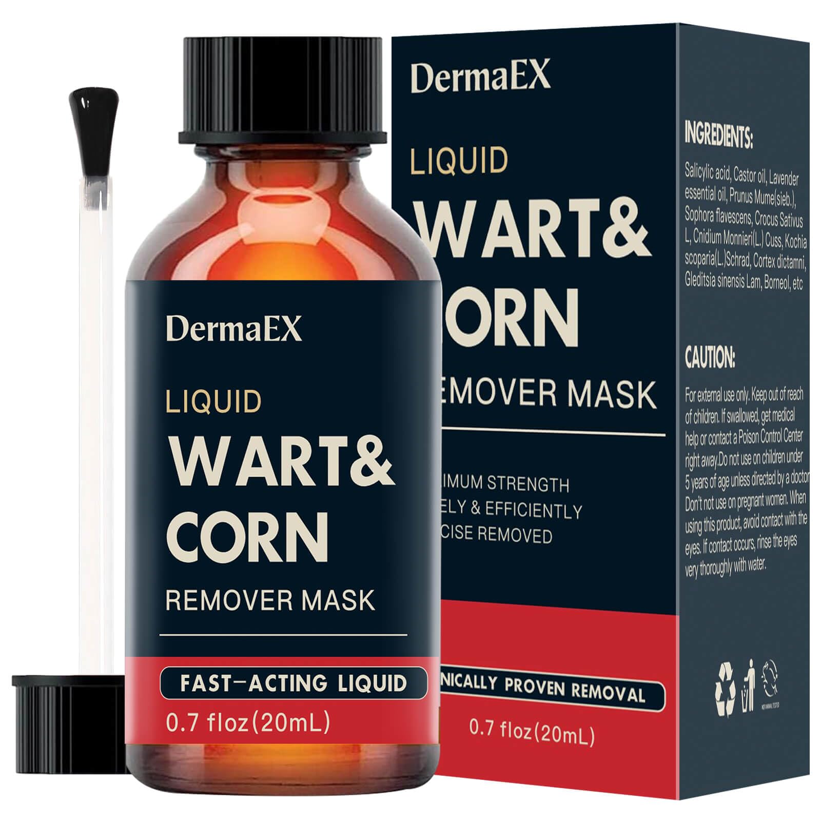 Amazon.com: DERMAEX Fast Acting Liquid Wart Gel Maximum Strength - Wart ...