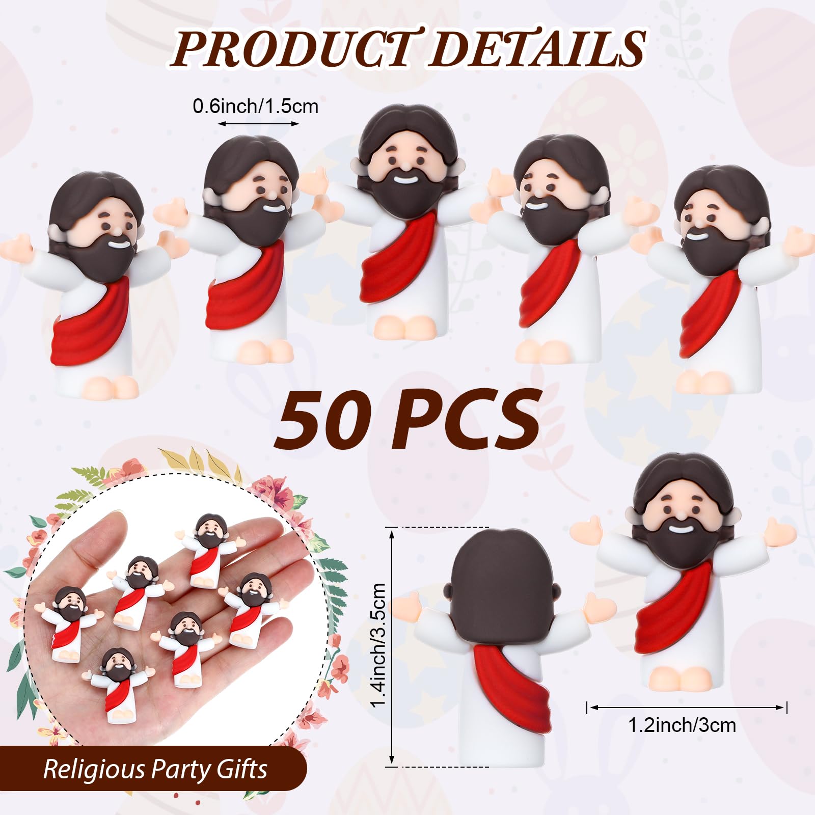 Snapklik.com : Bememo 50 Pieces Mini Jesus Figurines Toys Original ...