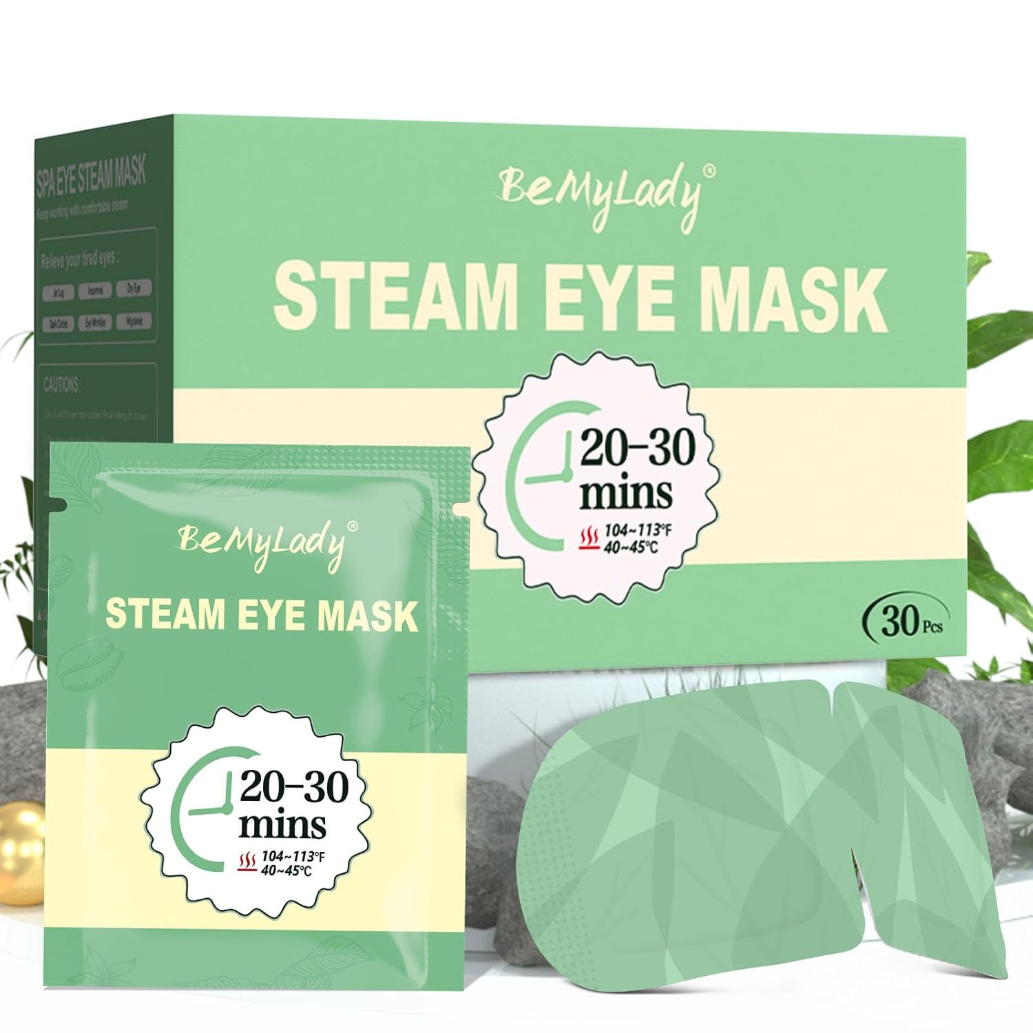 Amazon.com : BeMyLady Steam Eye Mask for Dry Eyes, Disposable Heated ...