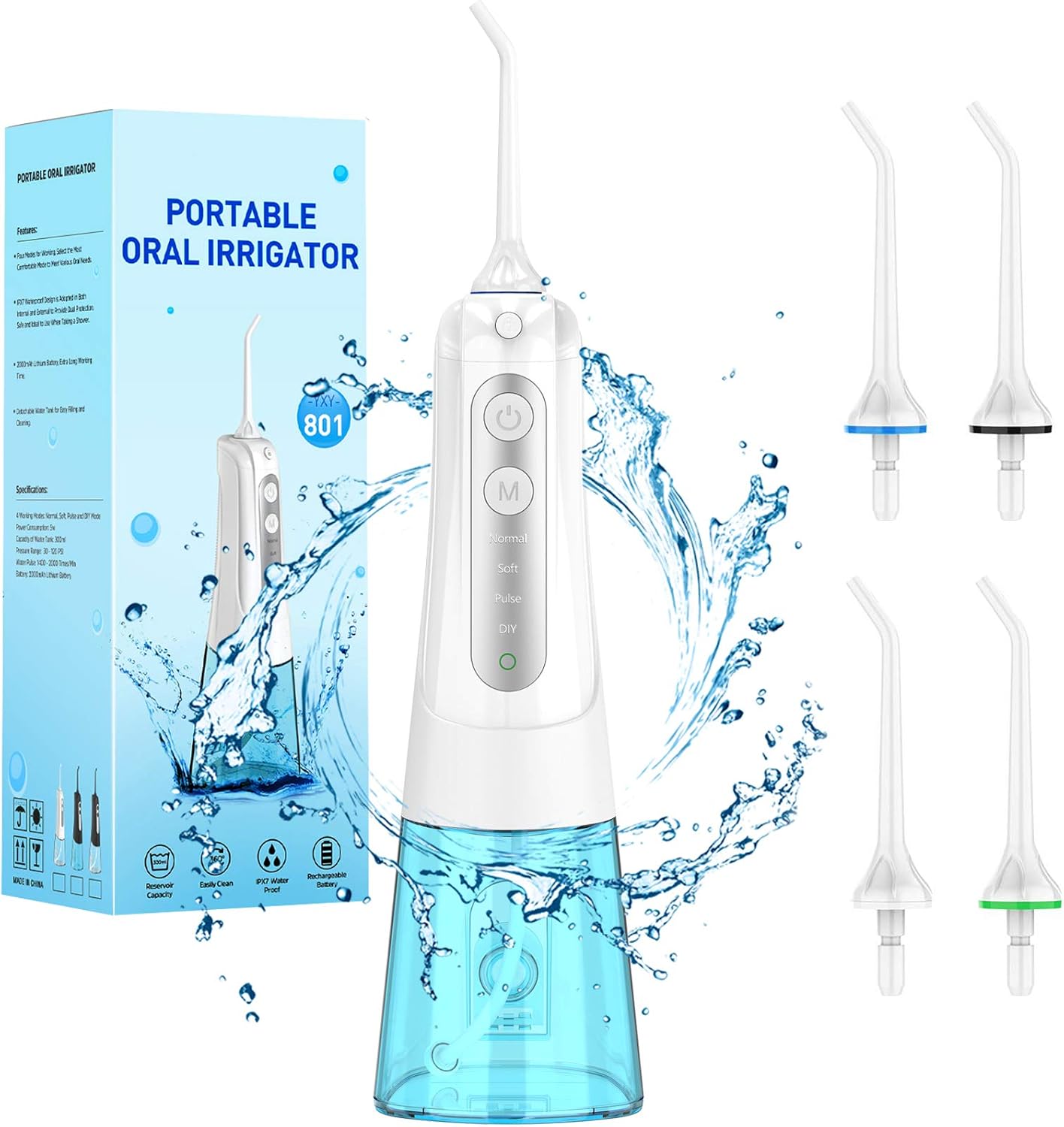 Hydropulseur Jet Dentaire, 300 ML Irrigateur Oral Professionnel ...