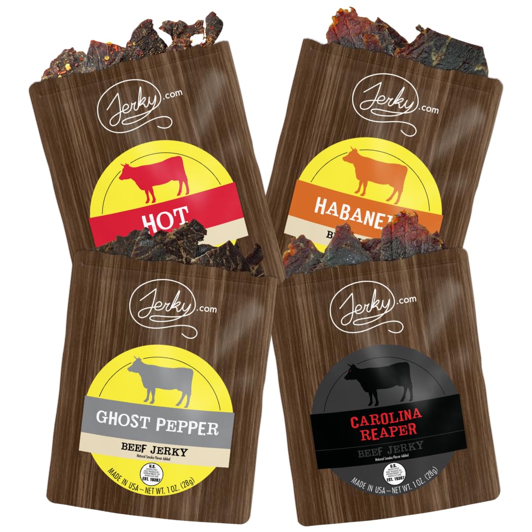Amazon.com: Jerky.com Hot Jerky Sampler - Featuring Habanero, Ghost ...