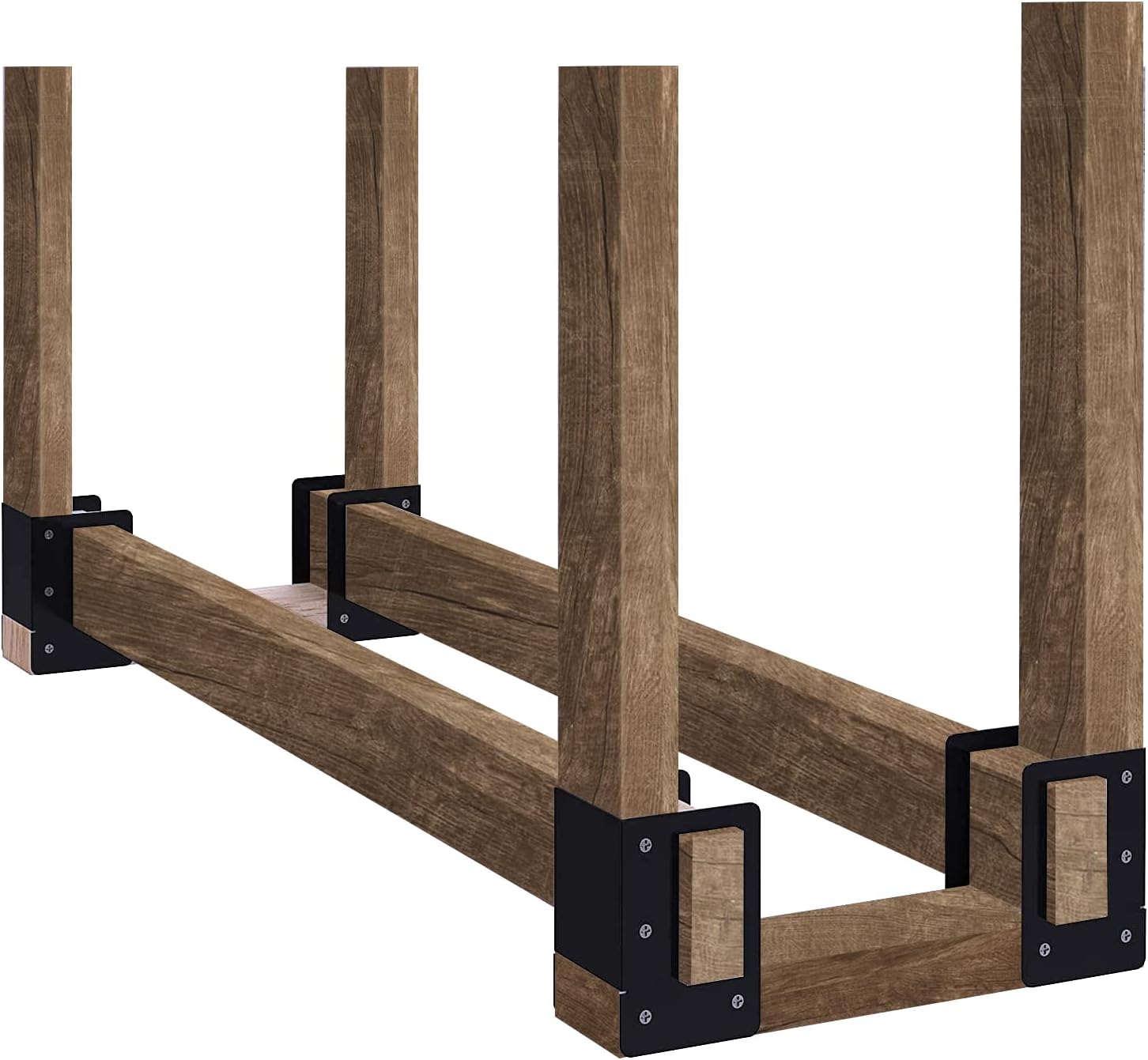 Zhitaoxun 4 Pack Firewood Log Storage Rack Bracket,Indoor Outdoor ...
