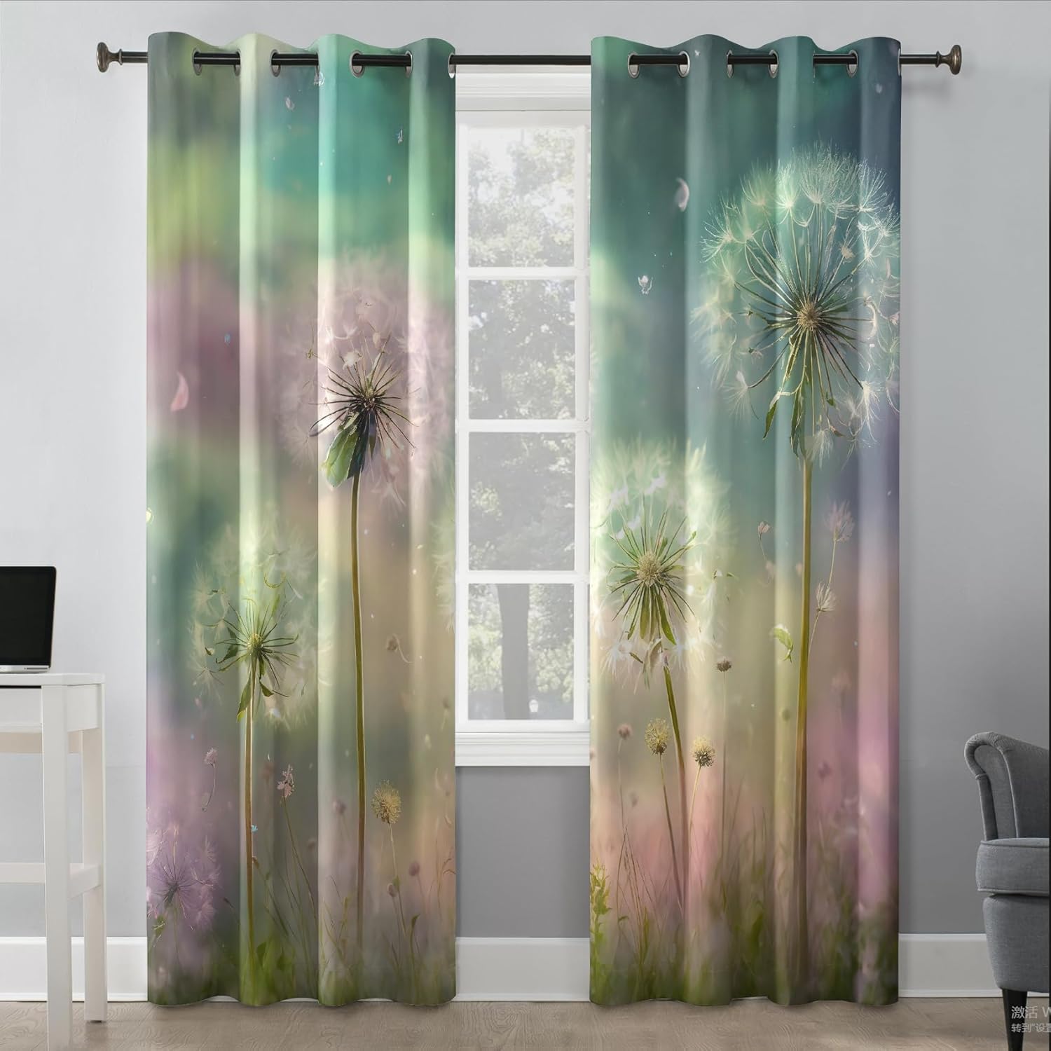 Amazon.com: YELDAN Dandelion Curtains for Living Room Bedroom ...