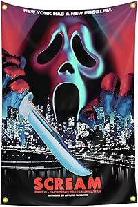 Amazon.com: VkeiD Scream Horror Movie 2x3 FT Tapestry Room Decor Poster ...