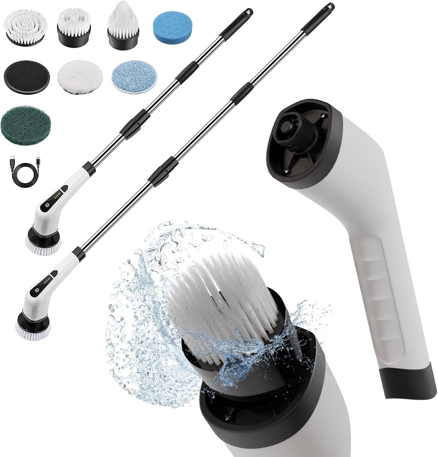 Amazon.com: AMIFF Portable Electric Spin Scrubber for Cleaning Bathroom ...
