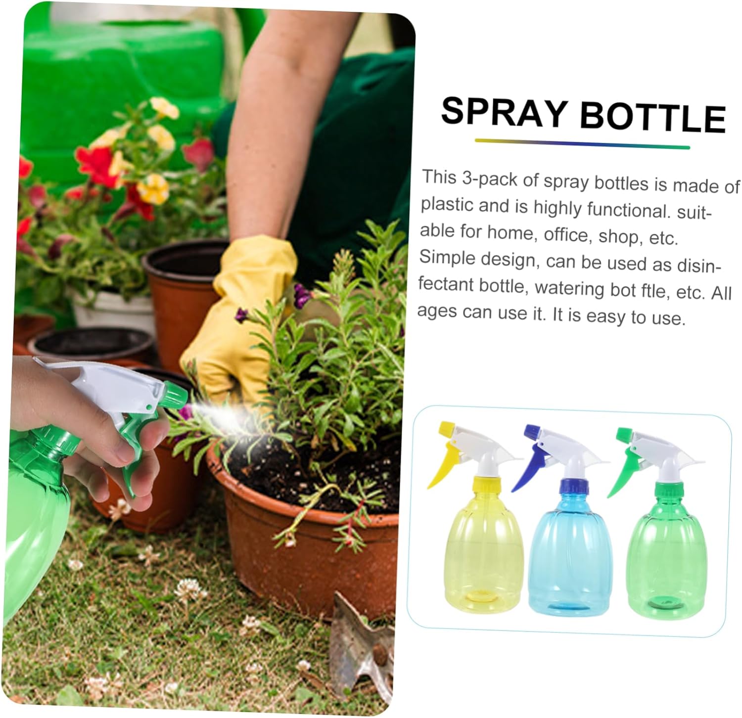 Happyyami 9 pcs Watering Spray Bottle Small Sprinklers Spray Water ...