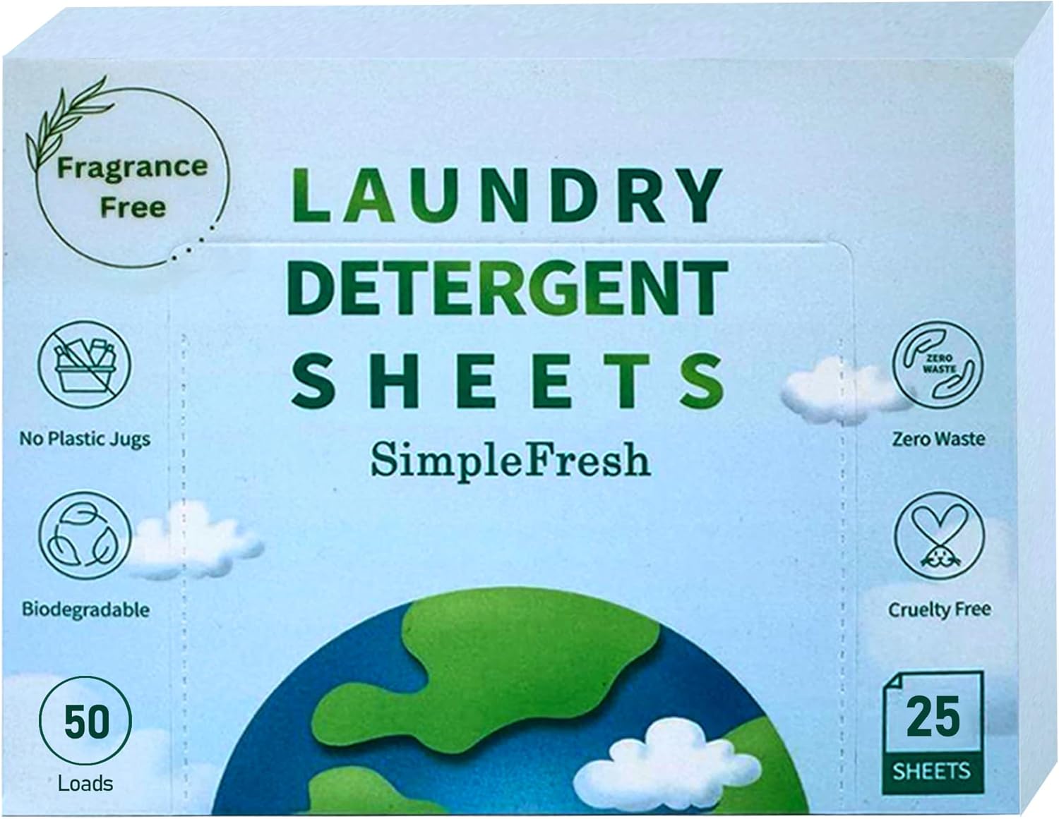 Amazon.com: 25 Laundry sheets (50 loads), fragrance free product ...