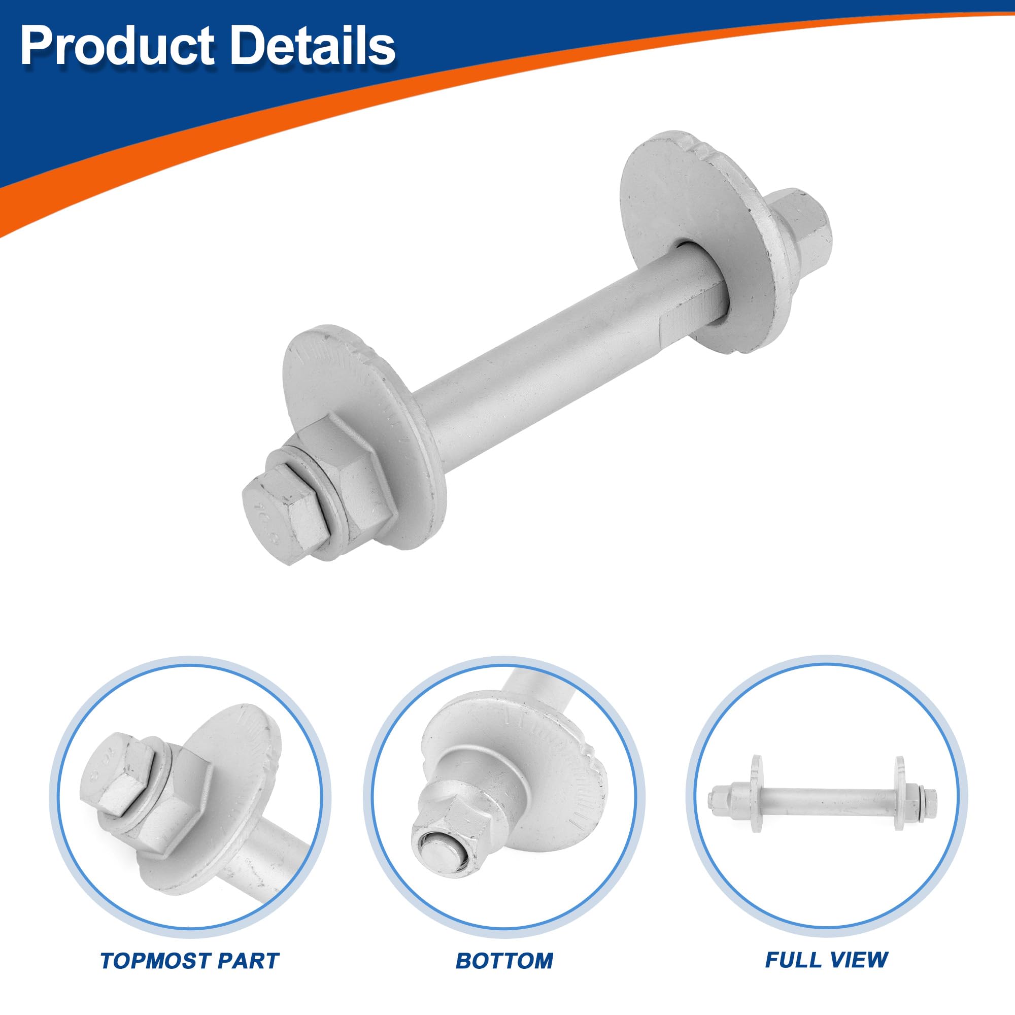 Lower Uxcell 1set Front Alignment Camber Adjustment Bolts Cam Bolts Kit ...