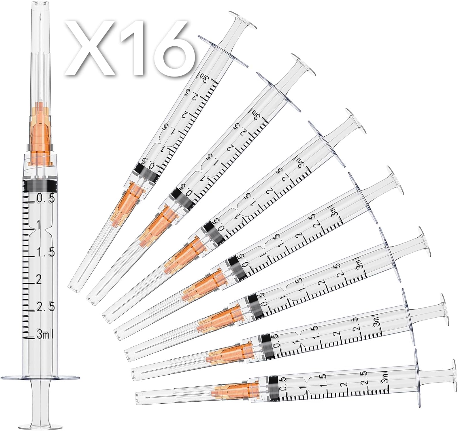 Amazon.com: Glass Syringe with Metal Plunger - 1ml Borosilicate Glass ...