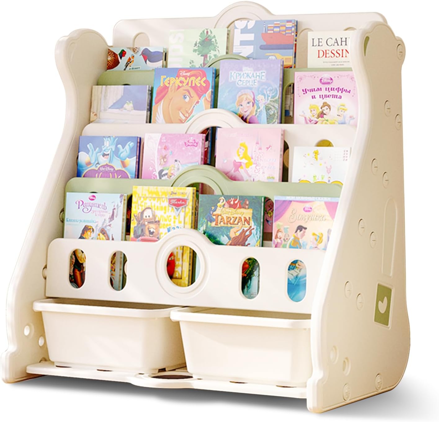 Amazon.com: Polar Bear Kids Bookshelf Spacious Storage for Boys Girls ...
