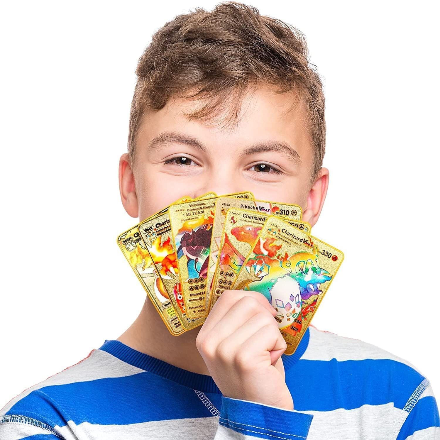 Buy 55 Pcs Gold Foil TCG Deck Assorted Cards DX GX Rare Cards V Series ...