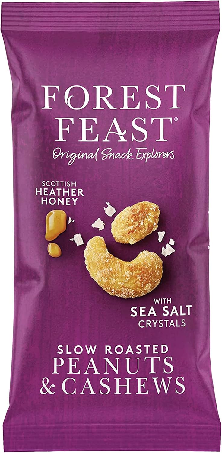 FOREST FEAST Slow Roasted Peanut & Cashews 12 x 40g | Heather Honey ...