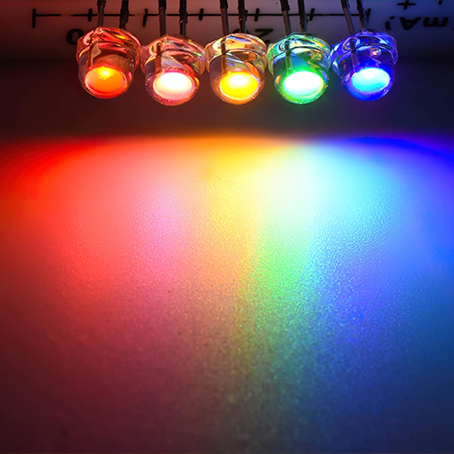 (White 135 Degree)120 Pieces 5mm high Brightness LED Clear LED Light ...