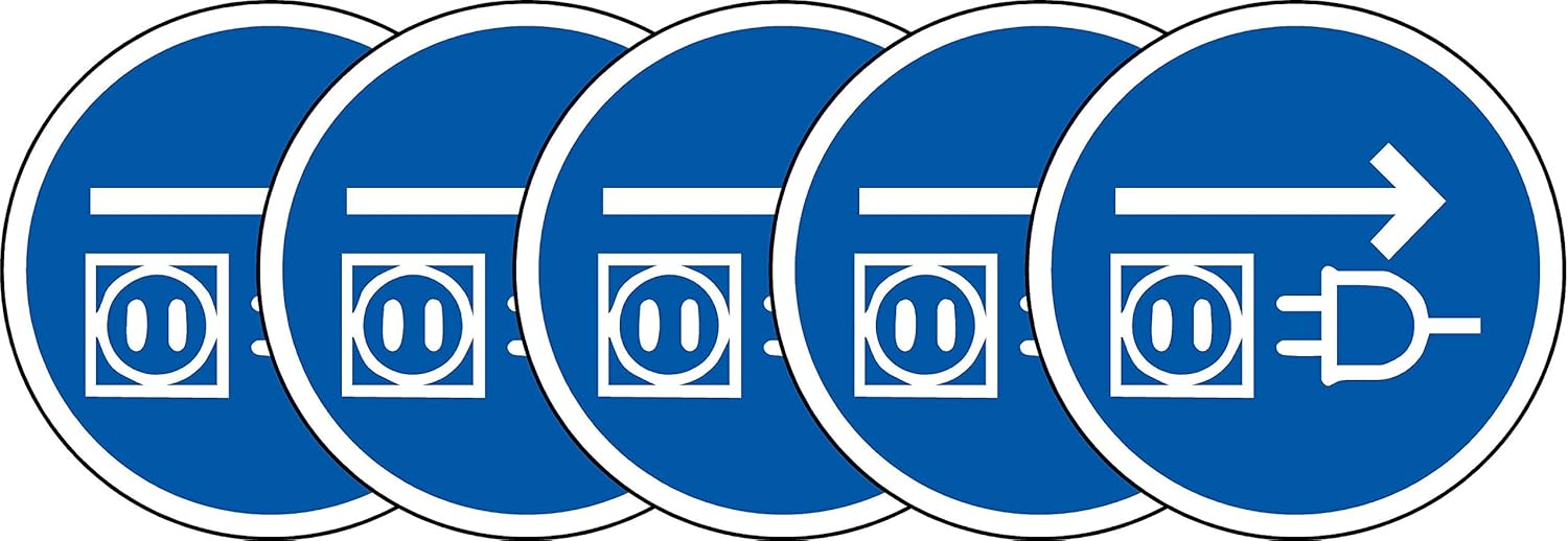 ISO Safety Label Sign - International Disconnect Mains Plug from ...