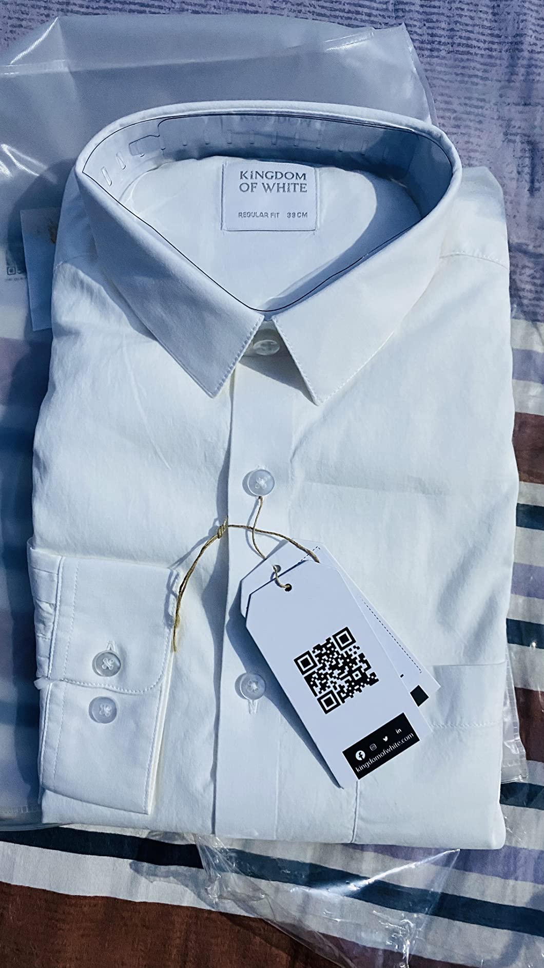 KINGDOM OF WHITE Daystart 100% Cotton Oxford Solid White Shirt for Men ...